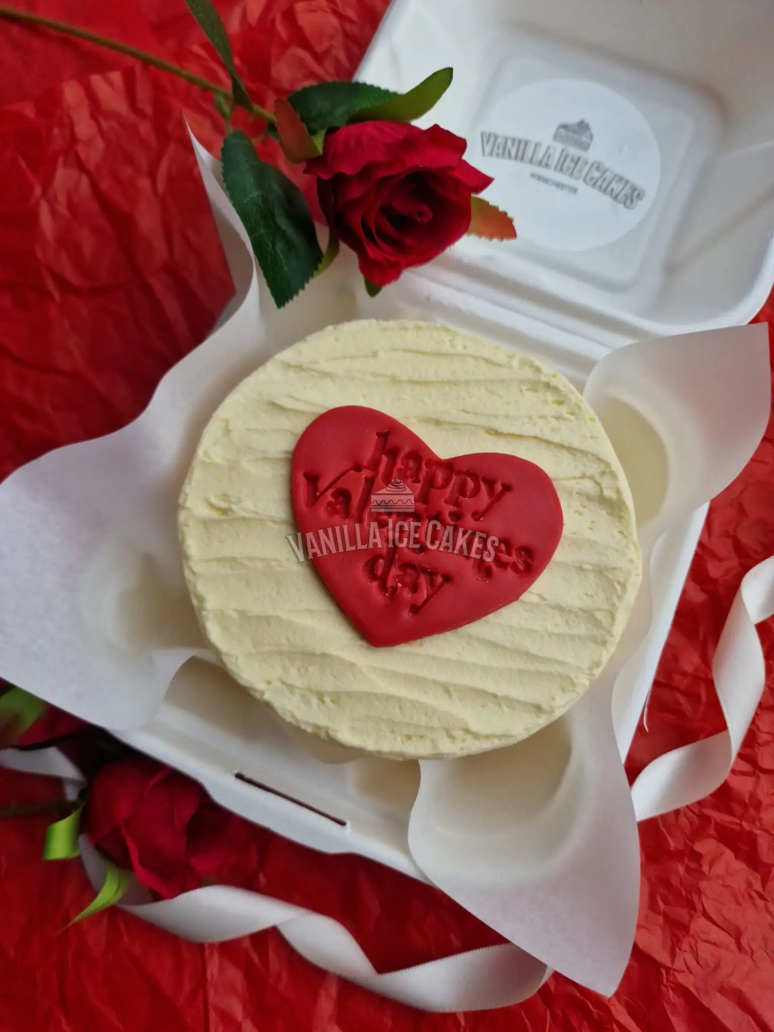 Vanilla Ice Cakes - Valentine's Day Bento Cake