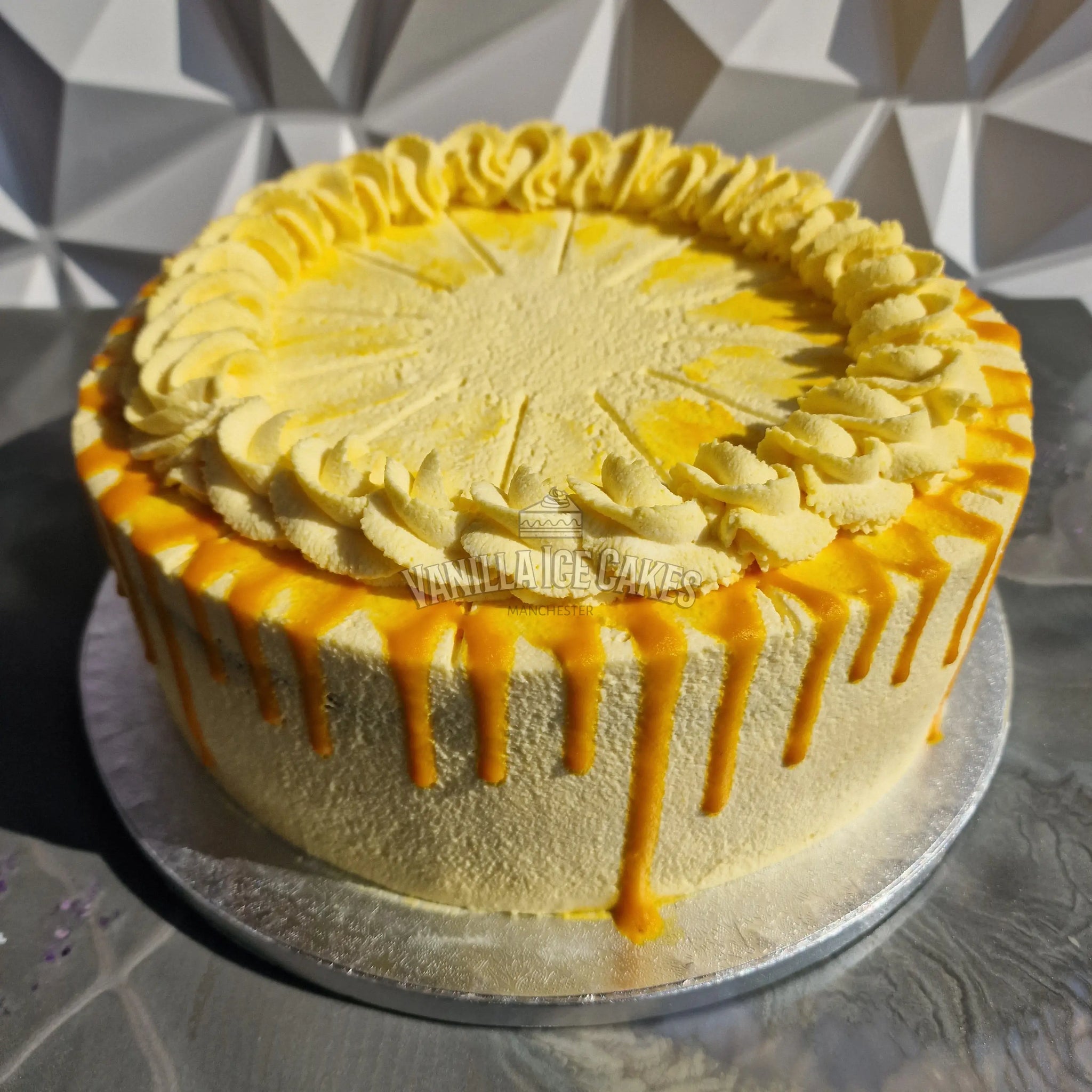 Vanilla Ice Cakes - Mango Fresh Cream Celebration Cake
